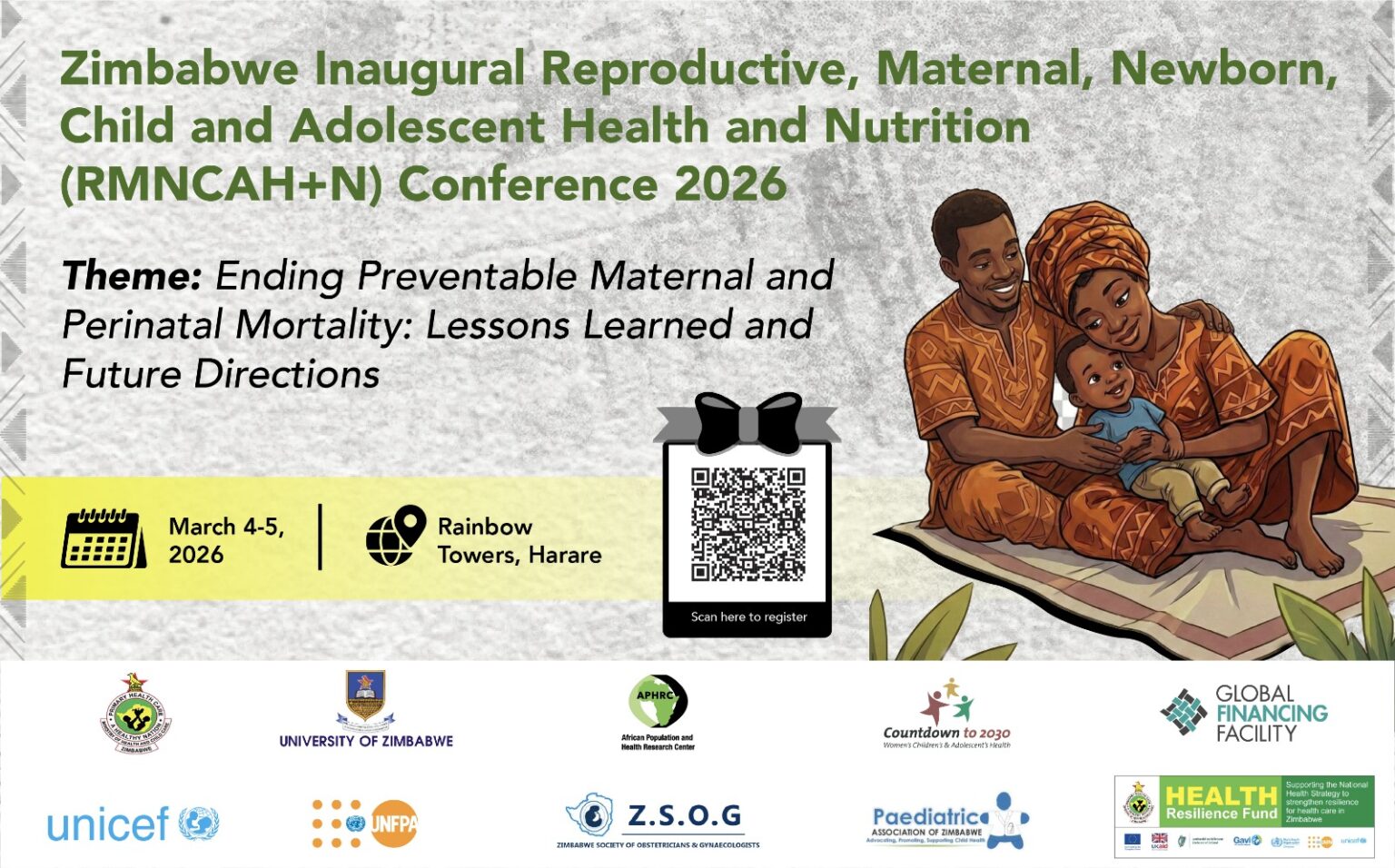 Zimbabwe Inaugural RMNCAH+N Conference 2026 – Countdown 2030